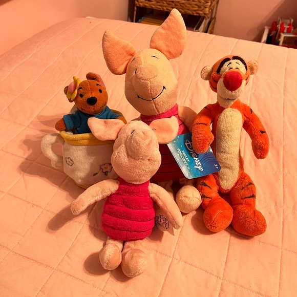 Disney | Toys | Disney Pink And Cream Plush Toy | Poshmark